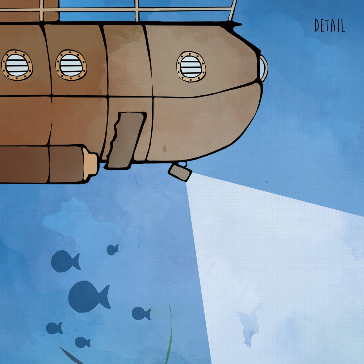 Submarine Art Print– Lower Woodland Studio